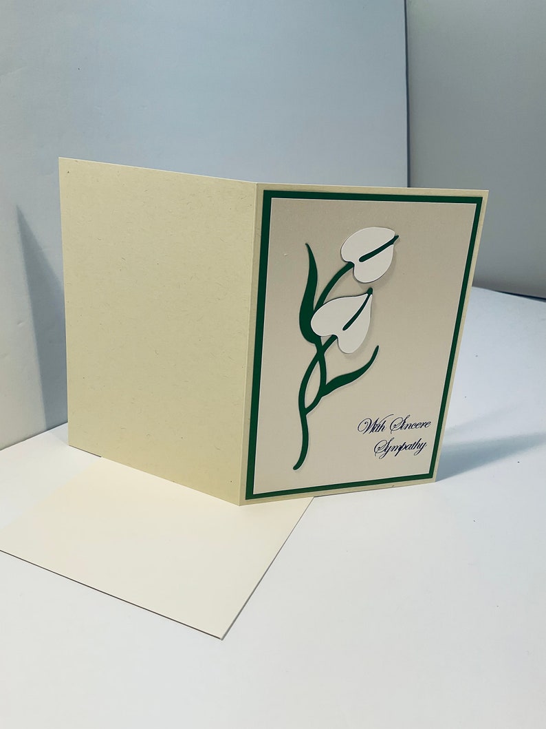 Calla Lily Sympathy Card - Etsy