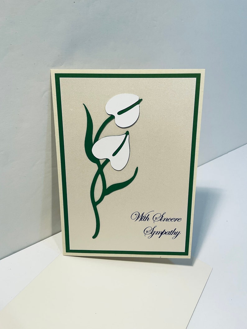 Calla Lily Sympathy Card - Etsy