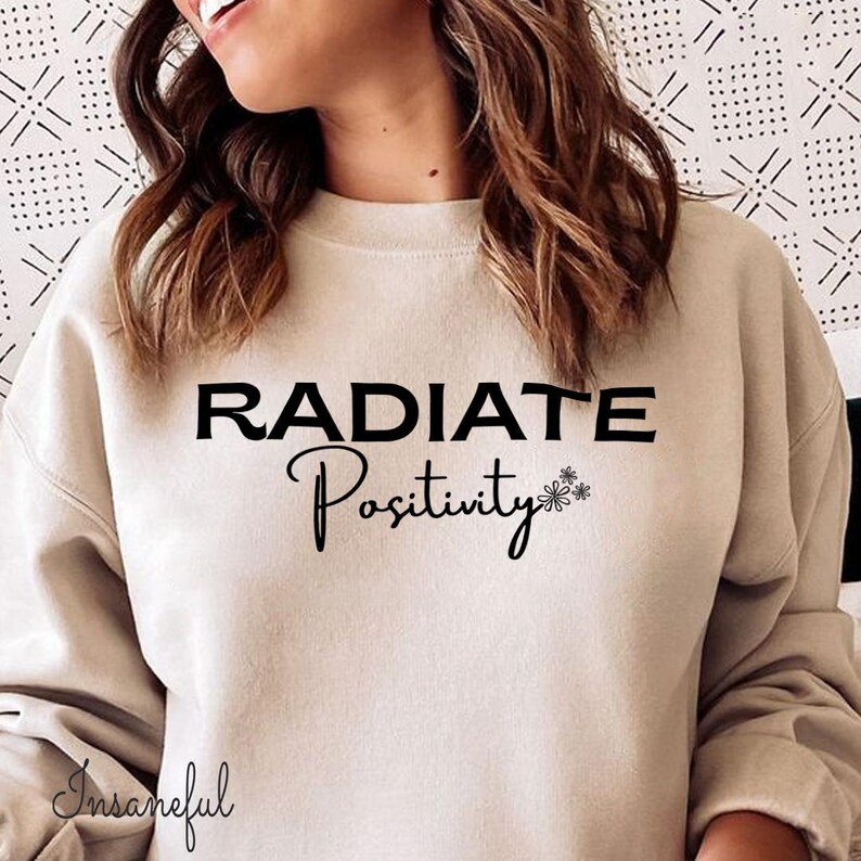 Radiate Positivity Svg, Affirmations, Wall Art Svg, Digital Design Svg ...