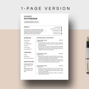 5-page CV With Cover Letter Digital CV CV Template Word Uk Cv Template ...
