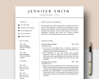 5-page CV With Cover Letter Digital CV CV Template Word Uk - Etsy