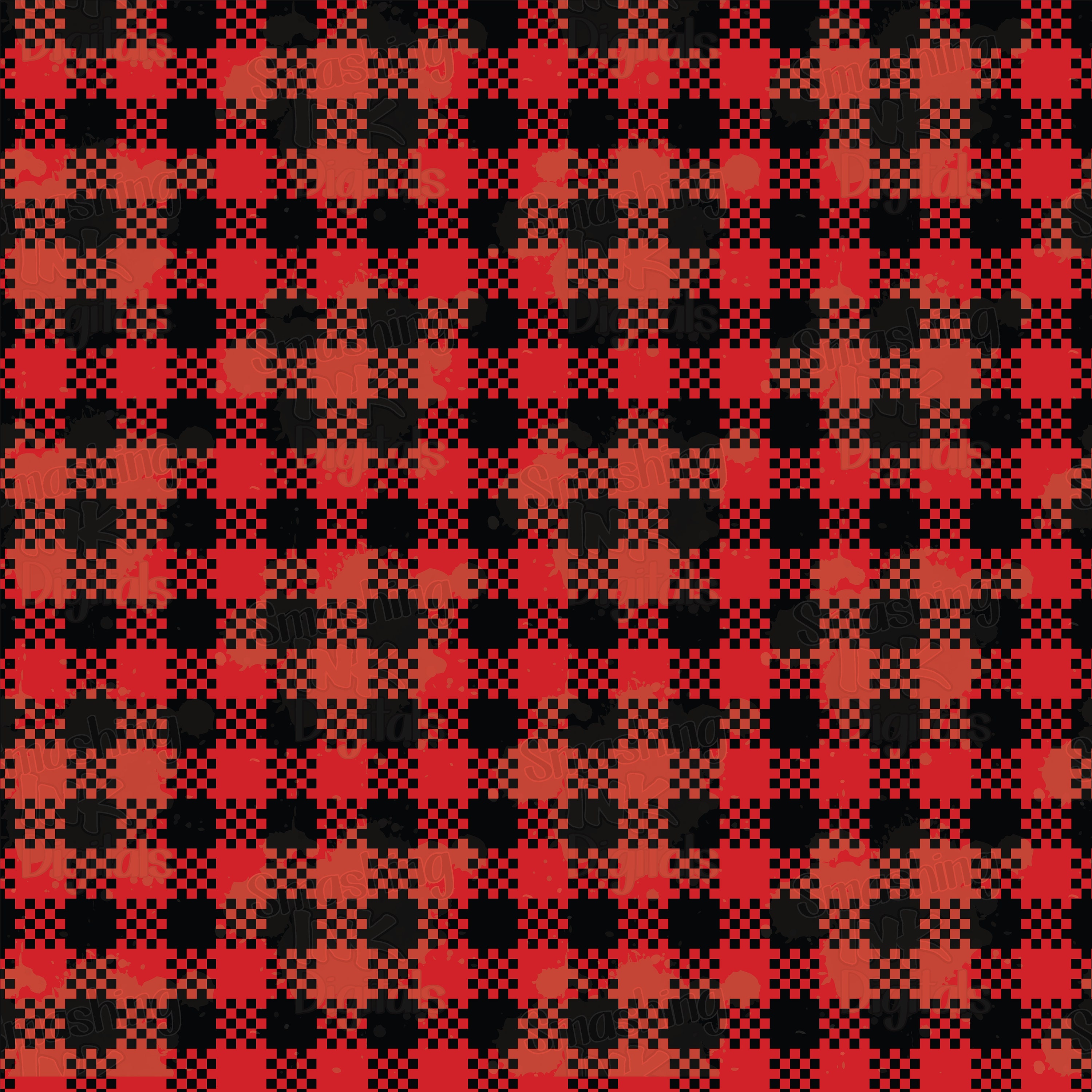 Red Buffalo Plaid Digital Paper/ Set of 8 Digital - Etsy