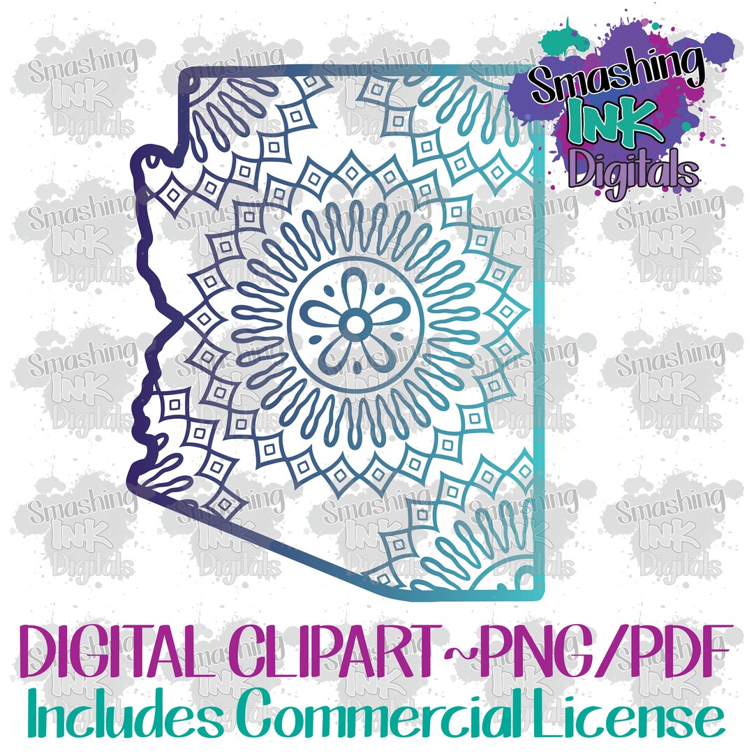 Arizona Mandala Png/full Color Sublimation Design/digital Clipart/png ...