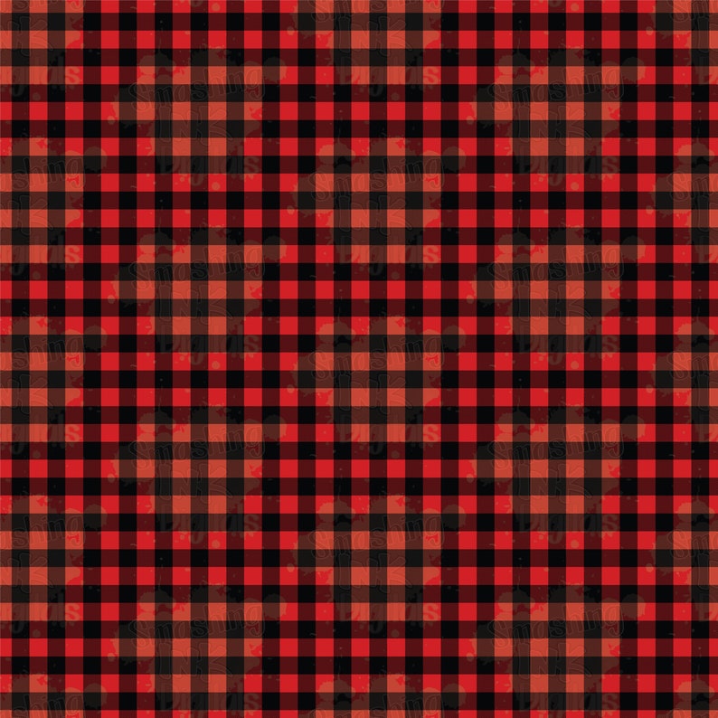 Red Buffalo Plaid Digital Paper/ Set of 8 Digital Backgrounds/digital ...