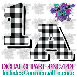 White Buffalo Plaid Printable Alphabet/PNG Alphabet | Etsy