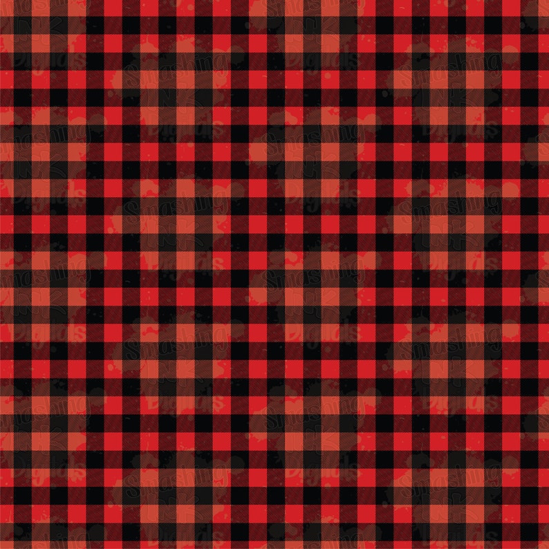 Red Buffalo Plaid Digital Paper/ Set of 8 Digital | Etsy