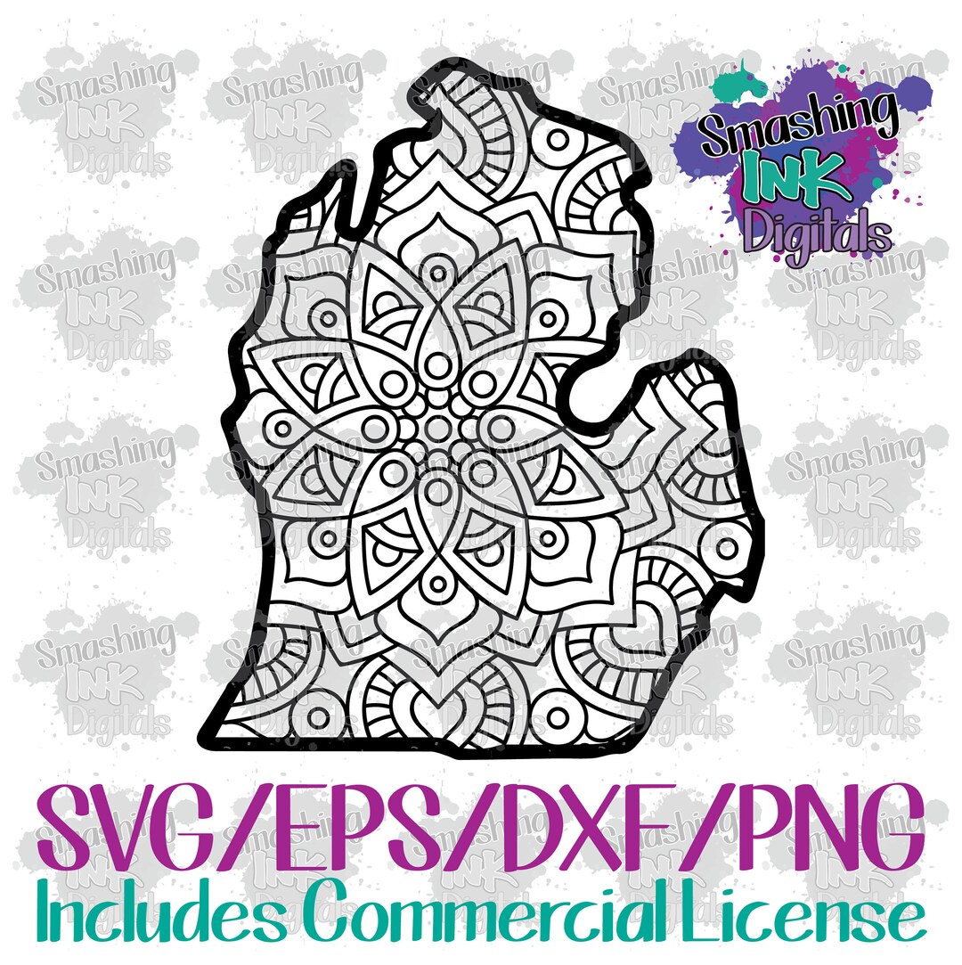 Michigan State Mandala/svg Cutting File/dxf Cut File/cut File for ...