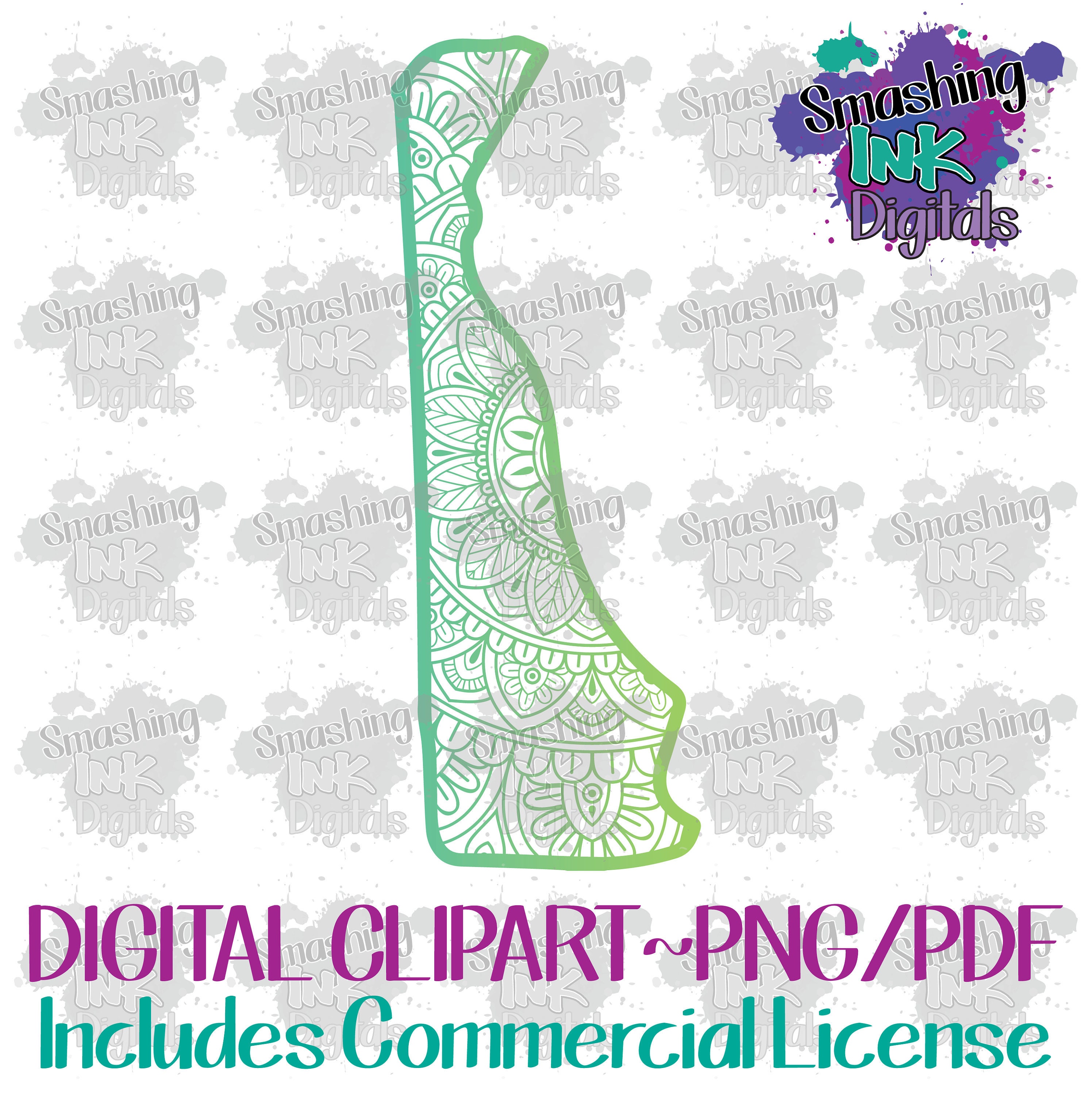 Delaware Mandala Png/full Color Sublimation Design/digital - Etsy