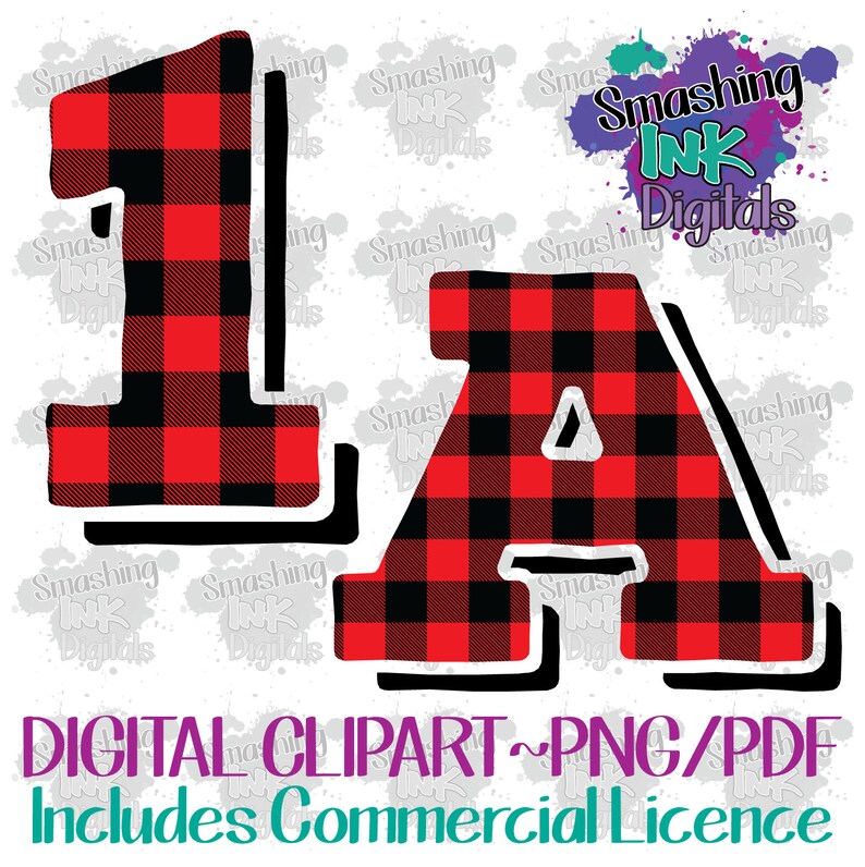 Buffalo Plaid Printable Alphabet/png Alphabet Set/printable Letters ...