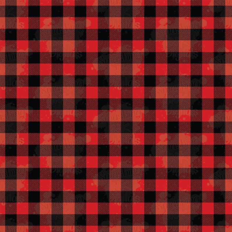 Red Buffalo Plaid Digital Paper/ Set of 8 Digital | Etsy