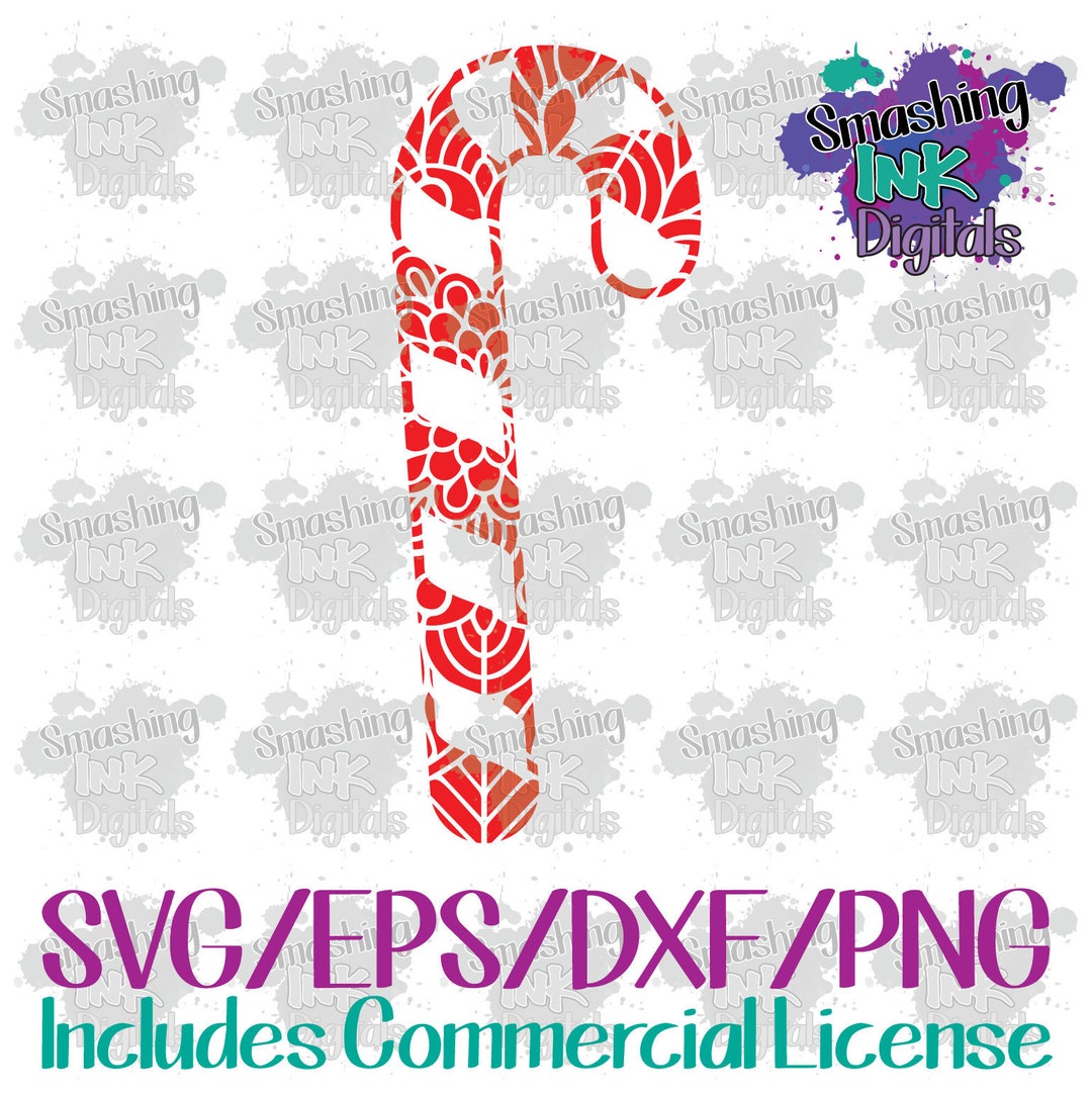 Candy Cane Mandala SVG/SVG Cutting File/Dxf Cut File/Cut File for ...
