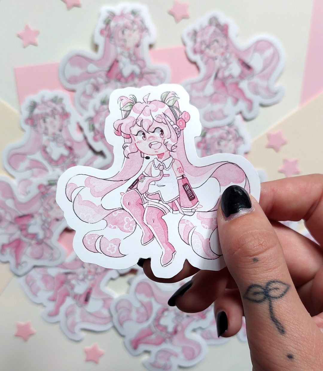 Sakura Miku Sticker Set - Etsy