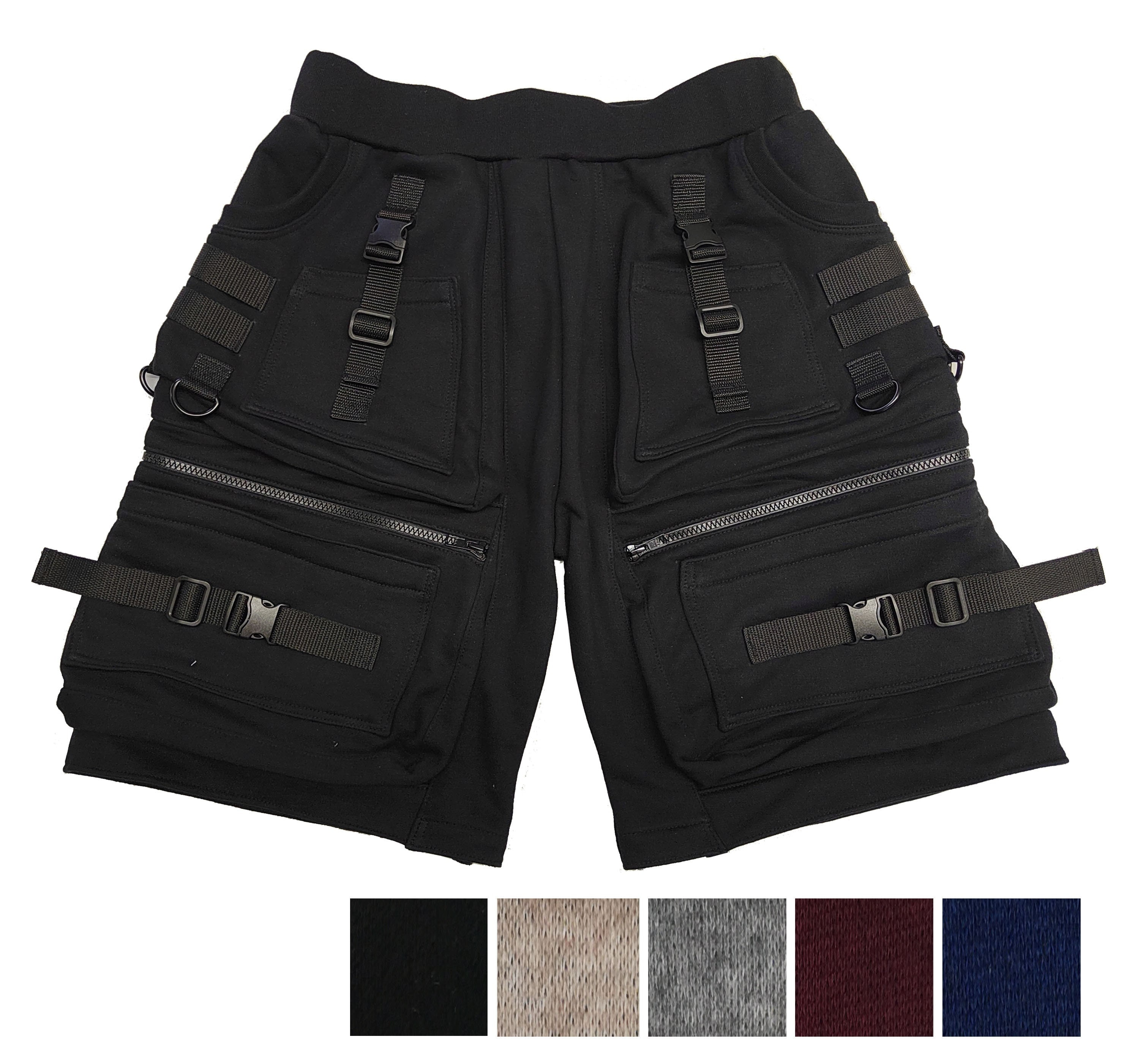 Premium Techwear Shorts, Handmade Avant Garde Style With 12 Pockets ...