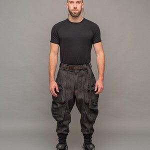 Warlock - Mens Heavyweight Denim Cargo Pants Trousers, Structured ...