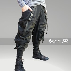 Tekk Straps 100% Cotton Mens Baggy Cargo Joggers With Buckles and ...