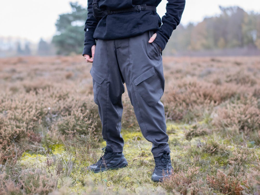 Axis Men's Drop-crotch Tactical Pants in Ripstop Fabric, Techwear ...