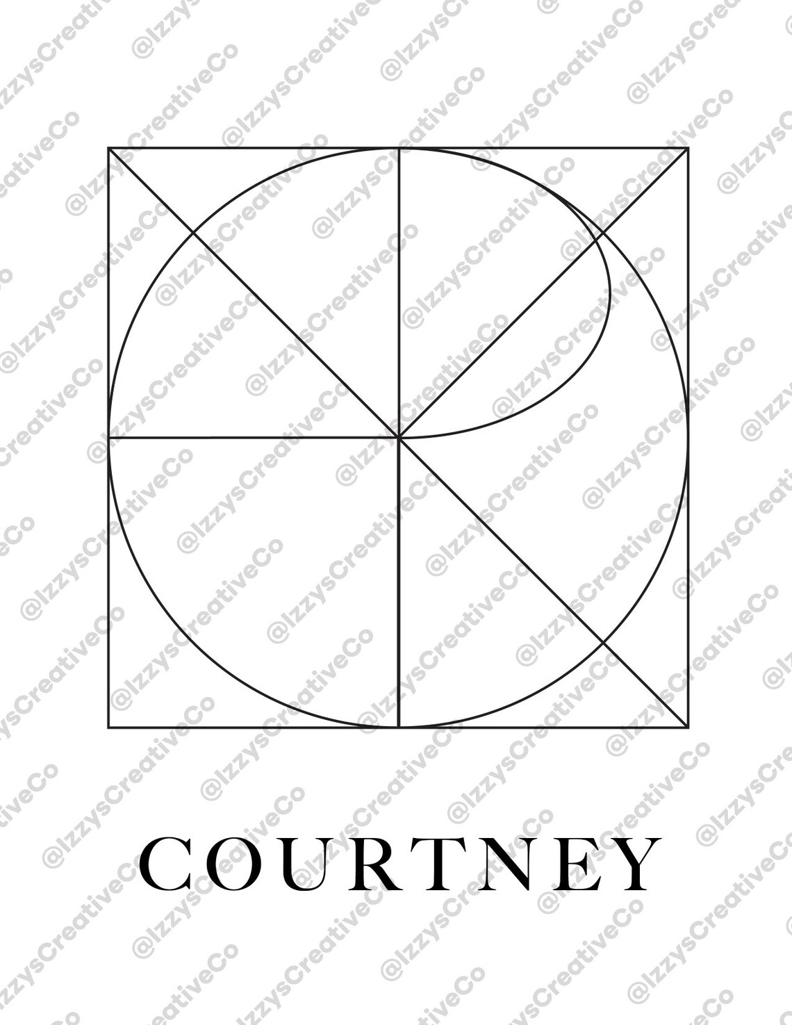COURTNEY- Personalized Custom Name Logo. Digital File Download - Etsy