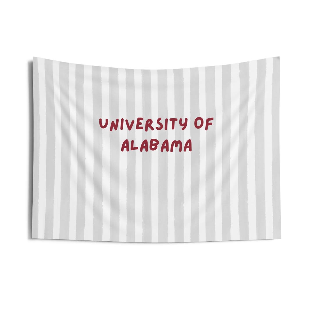 University of Alabama Indoor Wall Tapestry - College Dorm Decor, Back ...