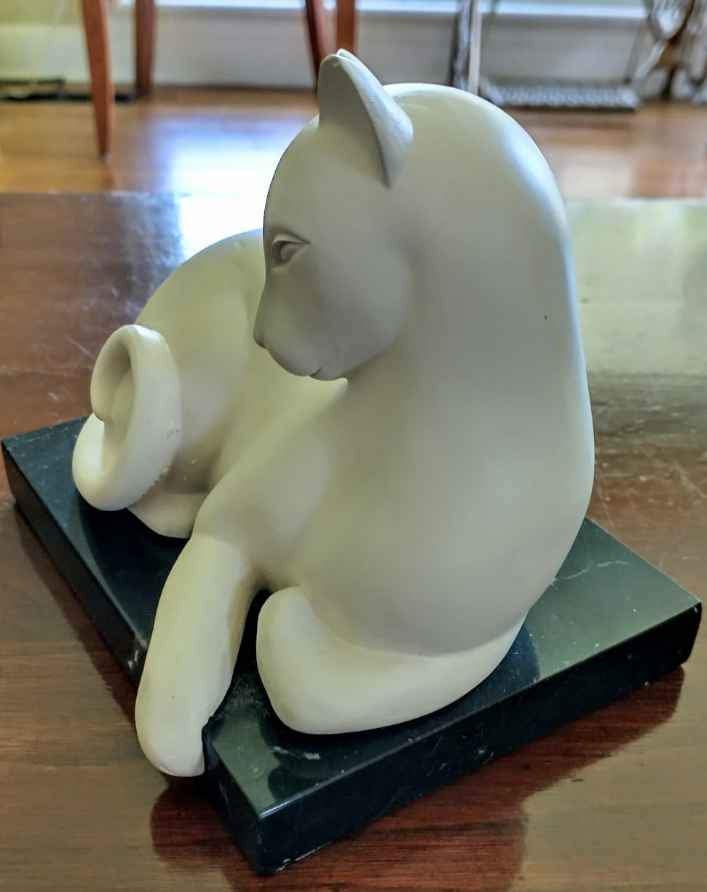 Mid Century Modern "siamese" Cat Marble Base Bookends Art ...