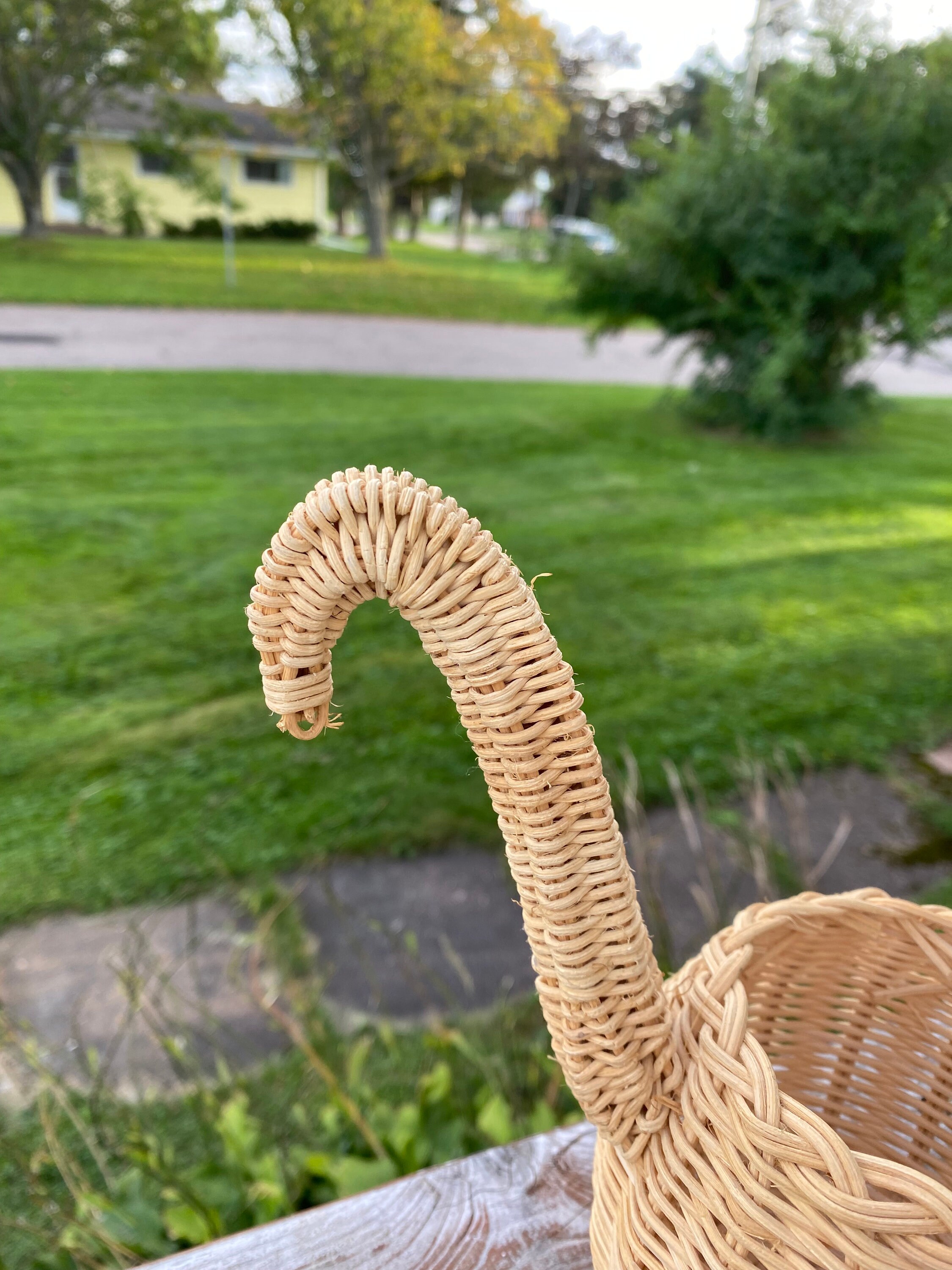 Rattan Wicker Cat Basket/planter Indoor Planter ,home Decor - Etsy