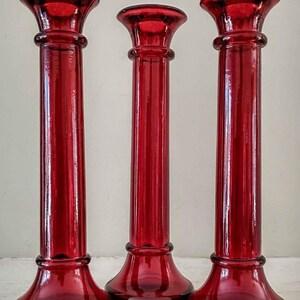 One Vintage Indiana Glass Co Ruby Red Flash Candlestick Holder - Etsy Canada