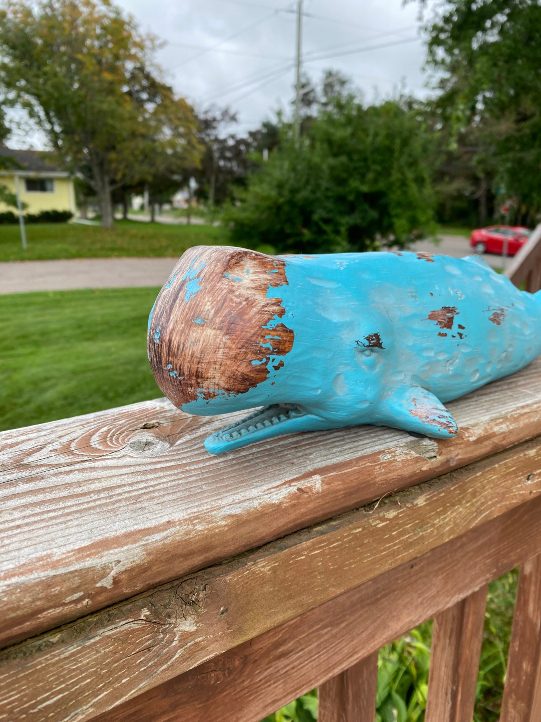 Blue Whale Indoor Outdoor Ocean Inspired Resin Décor Sculpture Approx ...