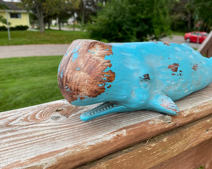 Blue Whale Indoor Outdoor Ocean Inspired Resin Décor Sculpture Approx ...