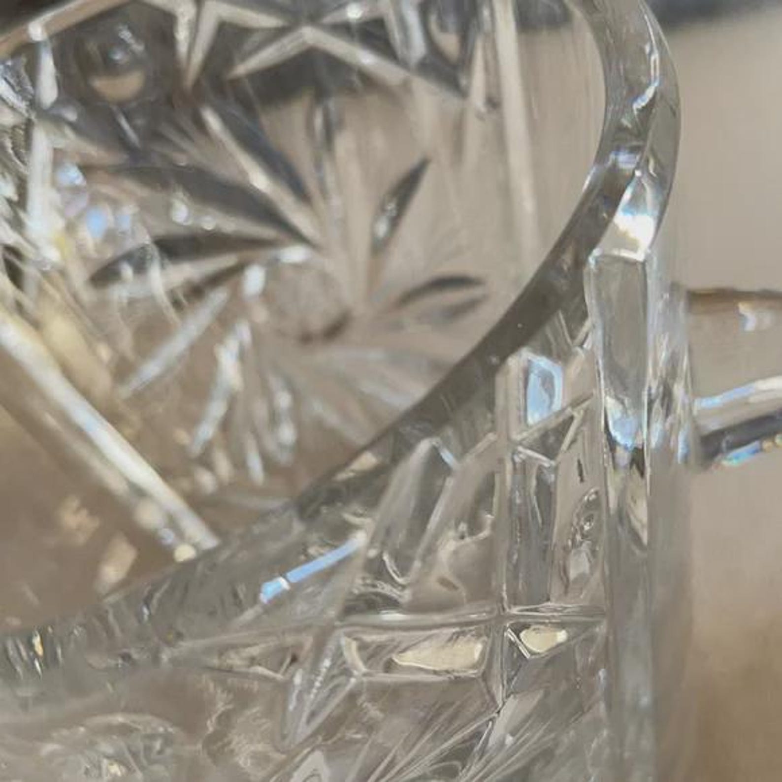 Vintage Heavy Weight Pinwheel Crystal Cut Ice Bucket - Etsy Canada