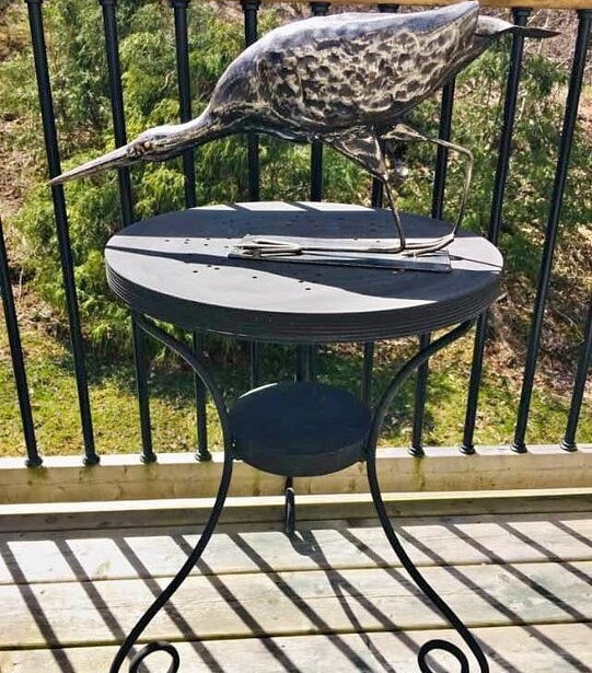 Brutalist Bird A Metal Art Piece Length 24" Height 11" With a Heavy ...