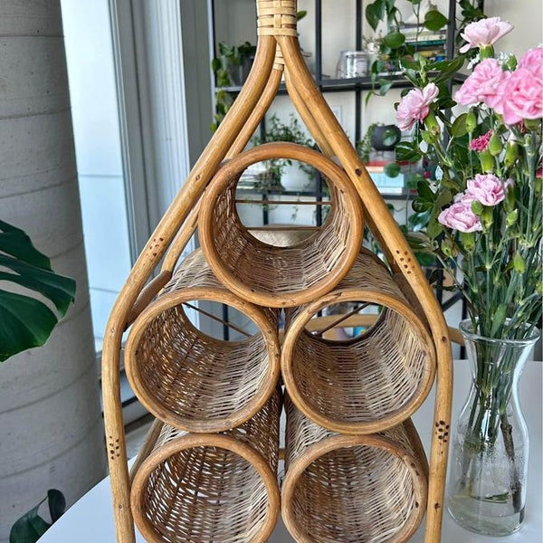 Wicker Wine Rack - Etsy