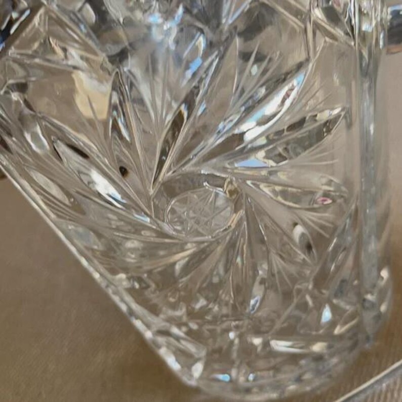 Vintage Heavy Weight Pinwheel Crystal Cut Ice Bucket - Etsy Canada