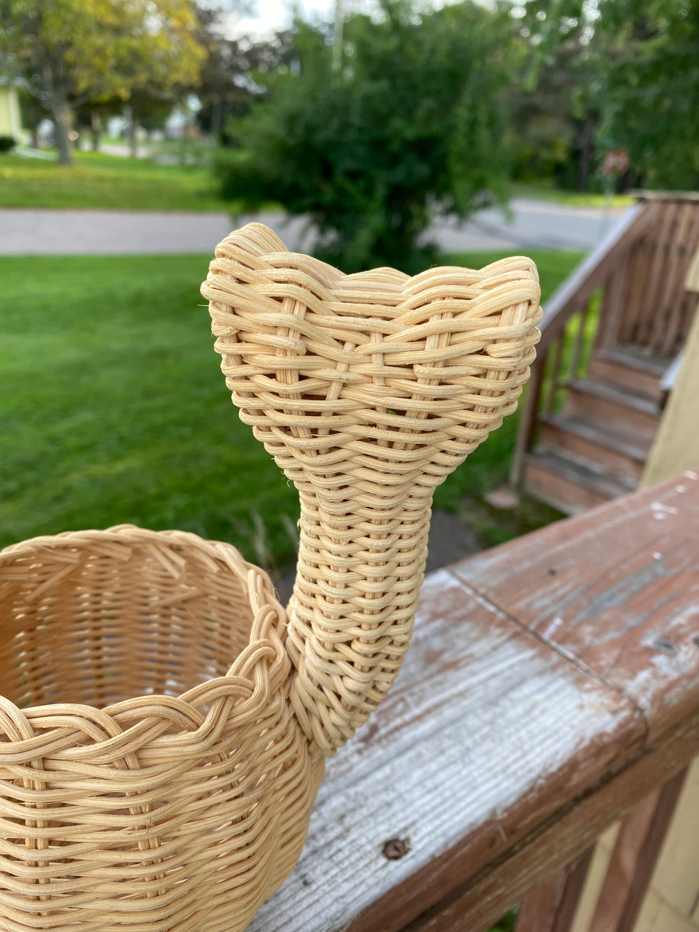 Rattan Wicker Cat Basket/planter Indoor Planter ,home Decor - Etsy