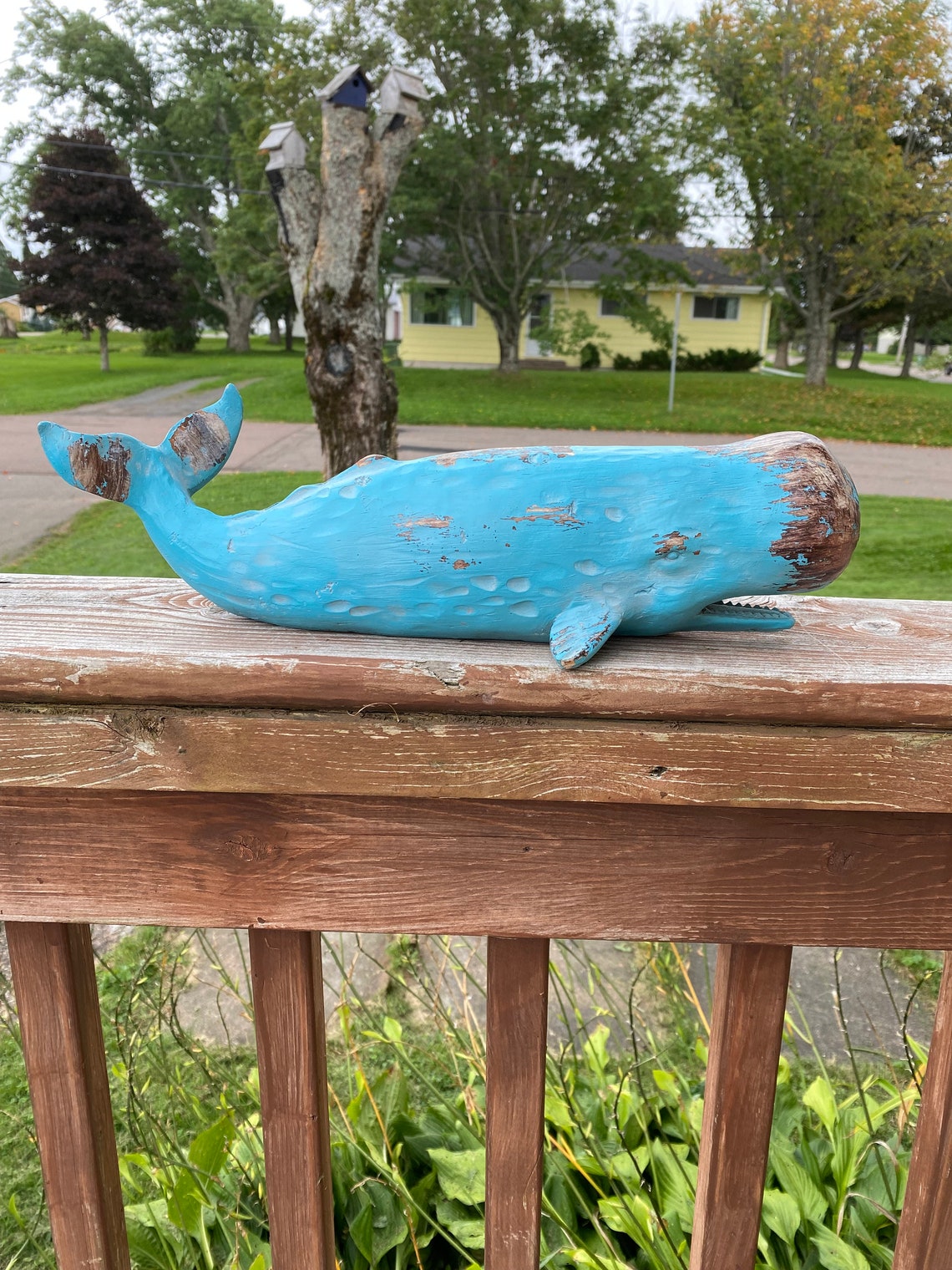 Blue Whale Indoor Outdoor Ocean Inspired Resin Décor Sculpture Approx ...