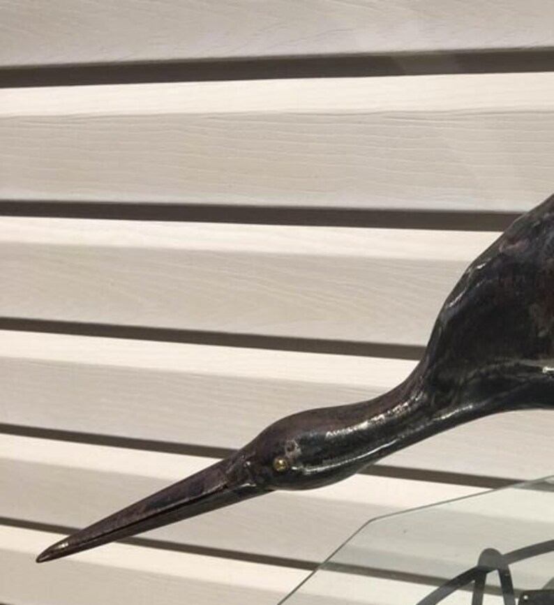 Brutalist Bird A Metal Art Piece Length 24" Height 11" With a Heavy ...