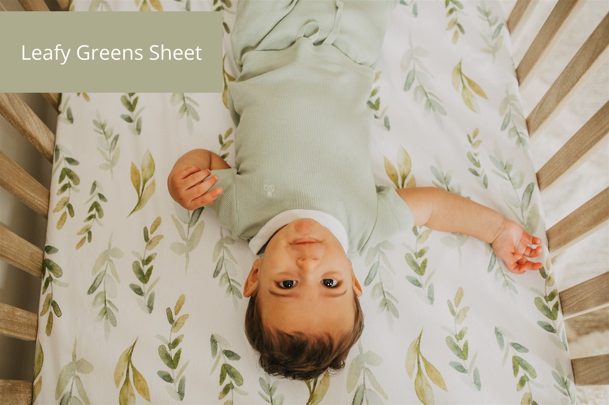 Mini Crib Pack N Play Cotton Sheet Portable Crib Eucalyptus Fitted Set ...