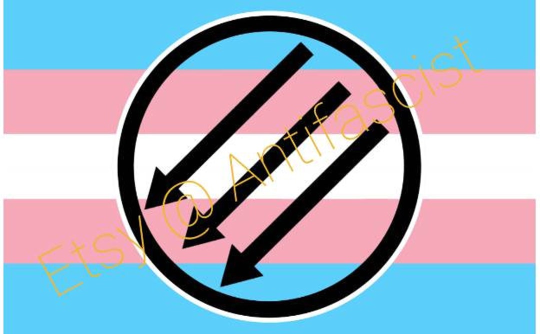 Three Arrows Transgender Flag Banner 3x5ft Anti-transphobic - Etsy