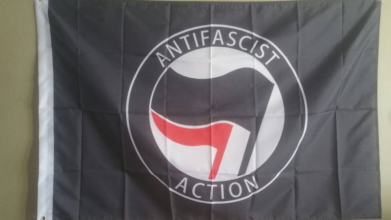 Antifascist Action Flag Banner (2) 3x5ft Antifa Anti-nazi Anti-fascism ...