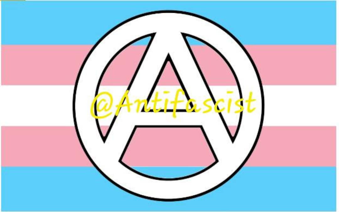 Anarchy Transgender Flag Banner 3x5ft Anti-transphobic Action ...