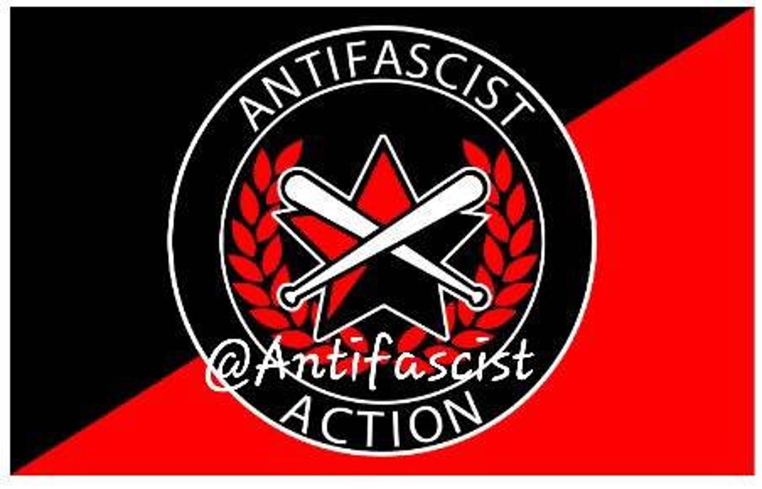 Antifascist Action Flag Banner (9) 3x5ft Antifa Antifascism Anarchist ...