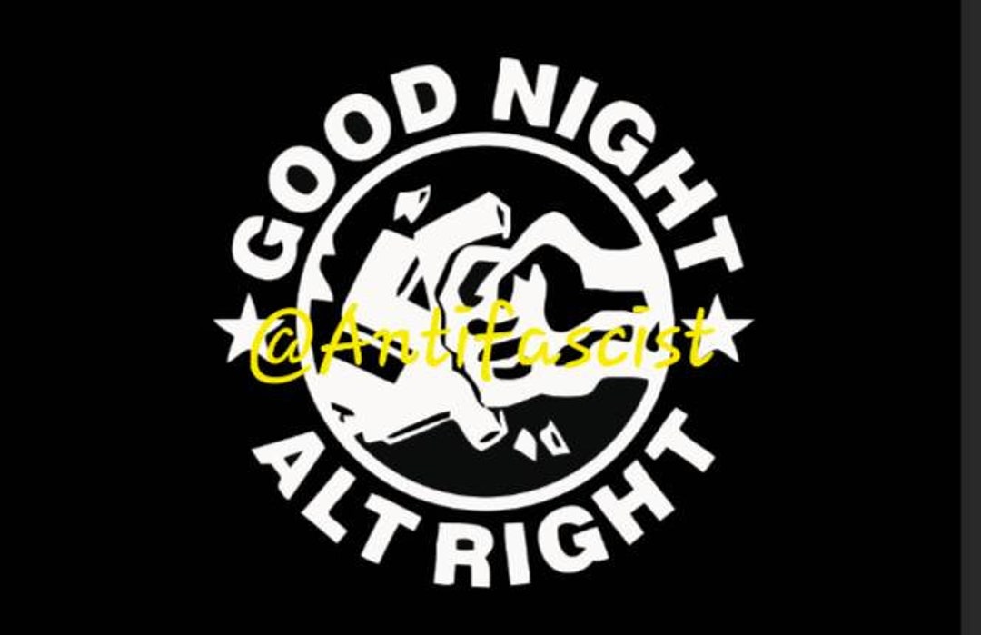 Good Night Alt Right Antifa Antifascist Flag Banner 3x5ft - Etsy