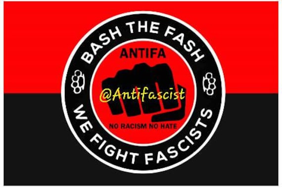 Bash the Fash Flag Banner 3x5ft Antifa Antifascist Antifascism - Etsy UK