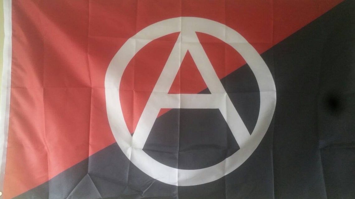 Anarchy Anarchist 5 Flag Banner 3x5ft Communist Antifascist Antifa Punk ...