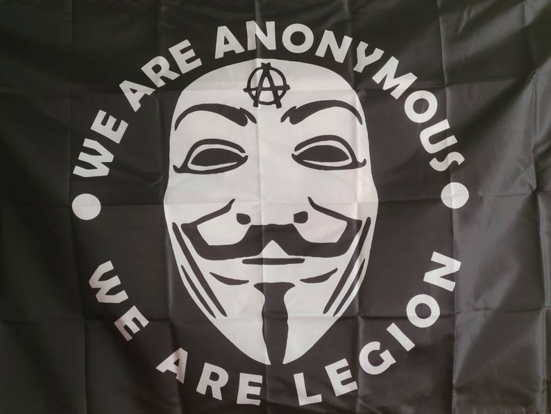 We Are Anonymous Flag Banner 3x5ft We Are Legion Anarchist Hackers ...