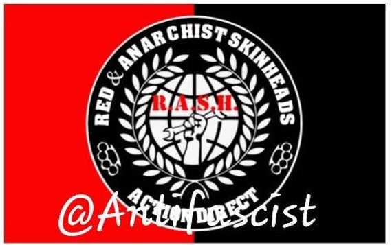 RASH Action Direct Flag Banner 3x5ft Red & Anarchist Skinheads | Etsy