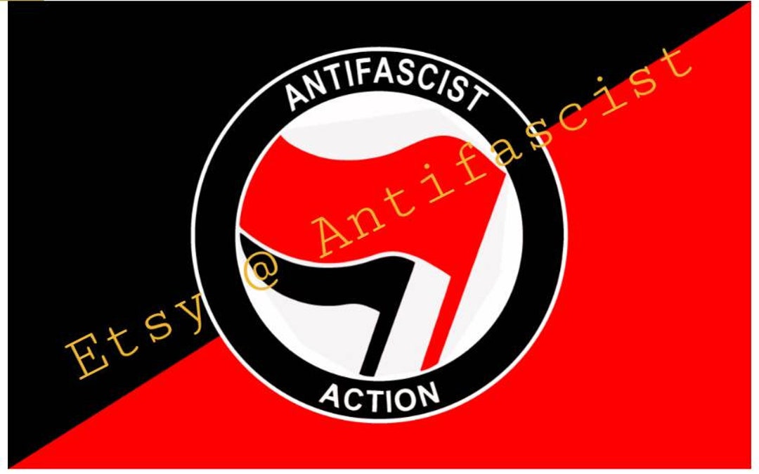Antifascist Action Flag Banner (8) 3x5ft Antifa Anti-nazi Anarchist ...