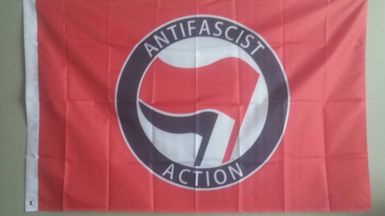 Antifascist Action Flag Banner 6 3x5ft Antifa Anti-nazi Anarchist ...