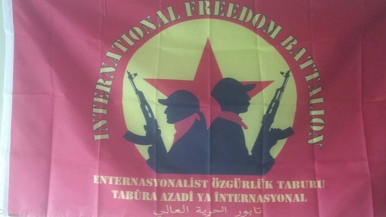 International Freedom Battalion 1 Flag Banner 3x5Ft Rojava | Etsy