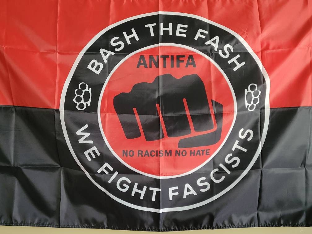 Bash the Fash Flag Banner 3x5ft Antifa Antifascist Antifascism - Etsy UK