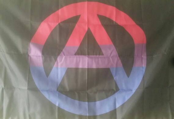 Queer Bisexuality Anarchy Anarchist Flag Banner 3x5Ft Bisexual | Etsy