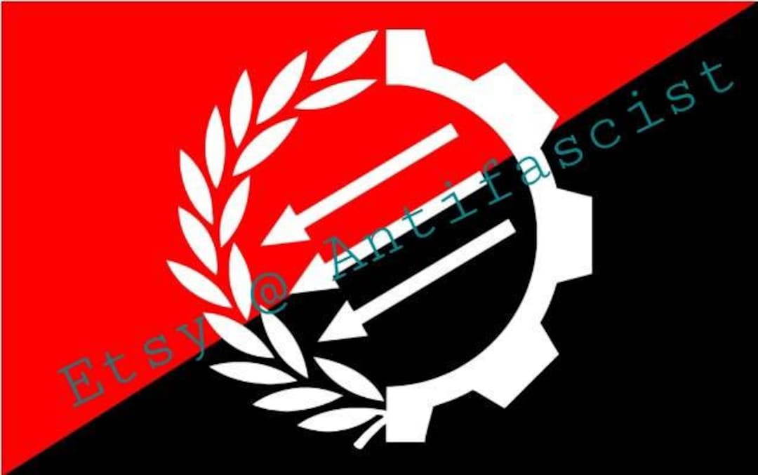 Three Arrows (14) Antifa 3x5ft Flag Banner Anti-fascism Anti-fascist ...